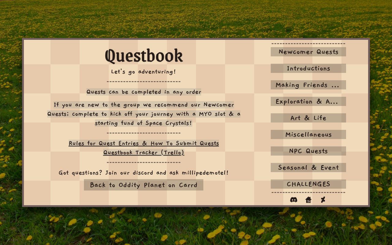 Oddity Questbook